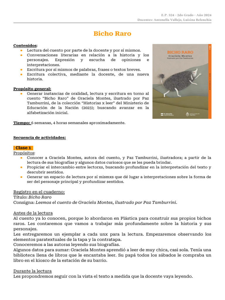 Bicho Raro - , Colección Historiasxleer | PDF | Escritura