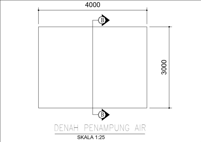 Denah Penampung Air Tandon SGR | PDF