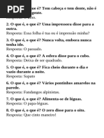154 Melhores Charadas Com Respostas - DPopular | PDF | Gatos
