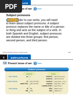 Curriculum Map: Spanish I and II | PDF | Grammatical Conjugation ...