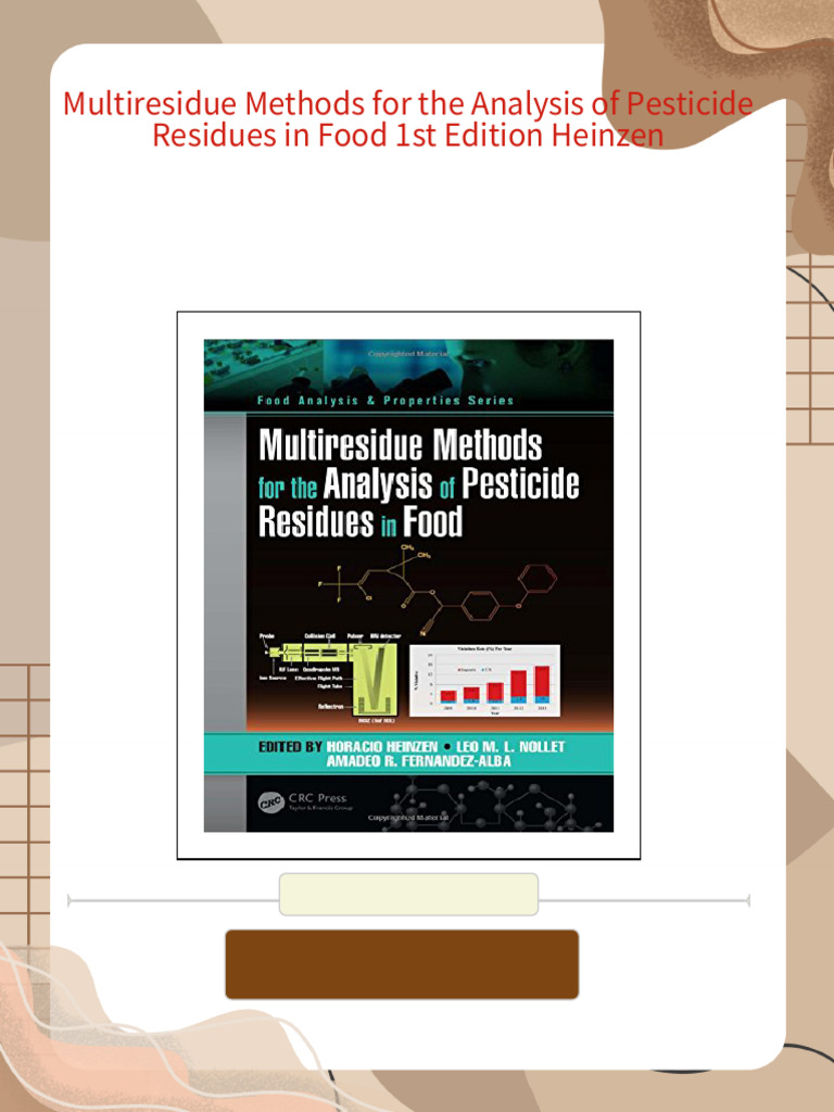 Multiresidue Methods For The Analysis of Pesticide Residues in Food 1st Edition Heinzen | PDF ...