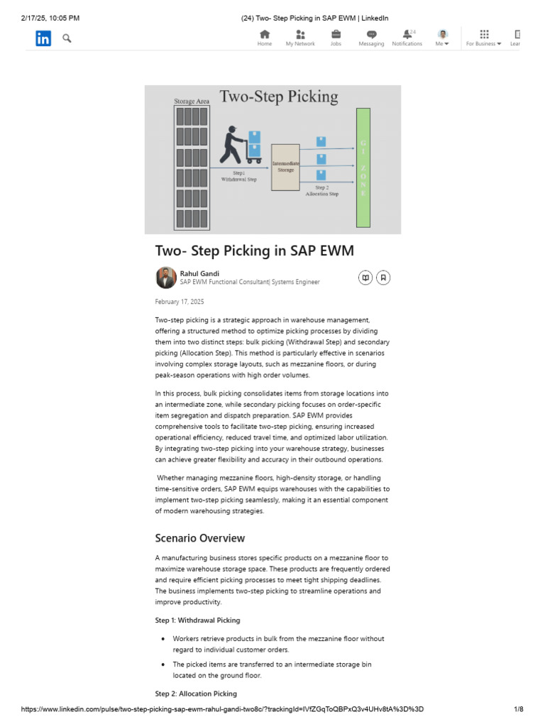 Two - Step Picking in SAP EWM | PDF | Warehouse | Business