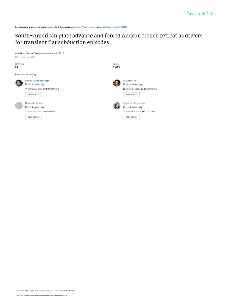 2017 Schepers NatComm | PDF | Plate Tectonics | Geology