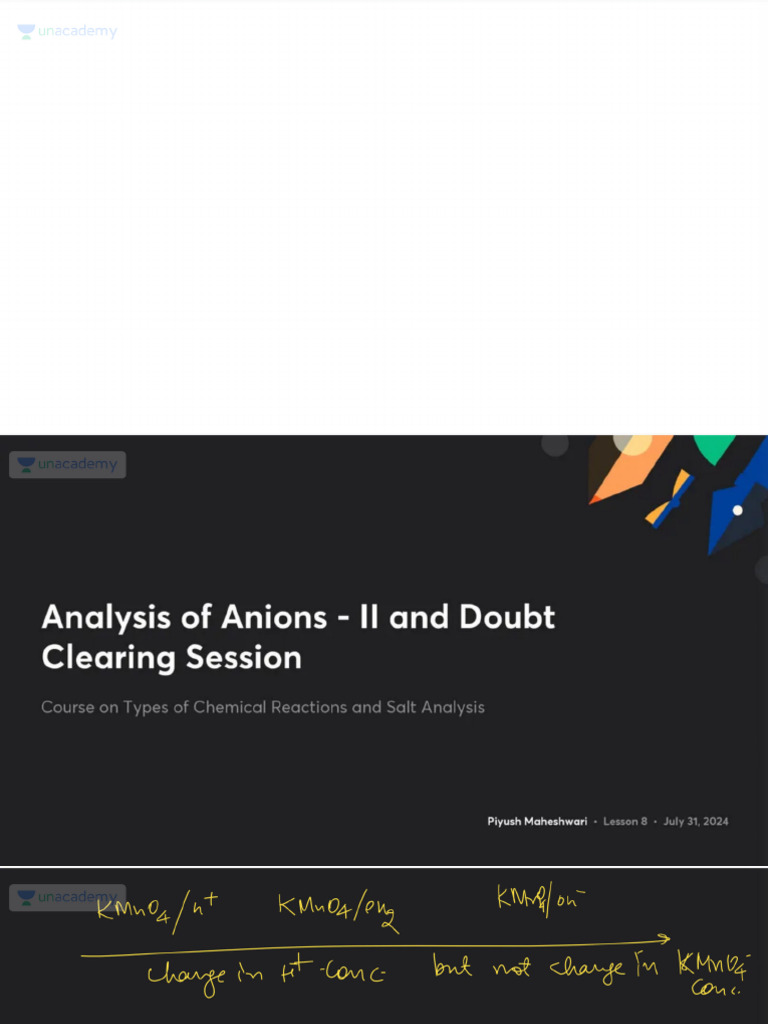 Analysis of Anions II and Doubt Clearing Session With Anno | PDF