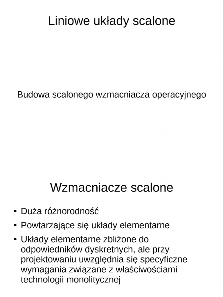 Liniowe Układy Scalone | PDF
