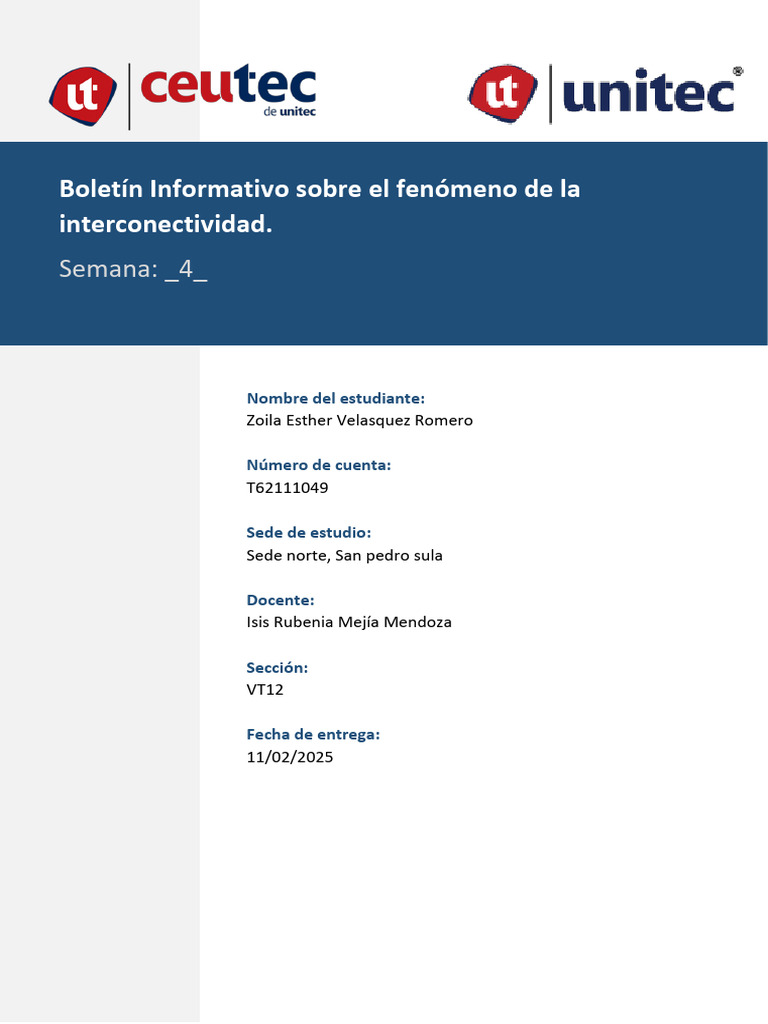 Boletín Informativo Sobre El Fenómeno de La Interconectividad. | PDF