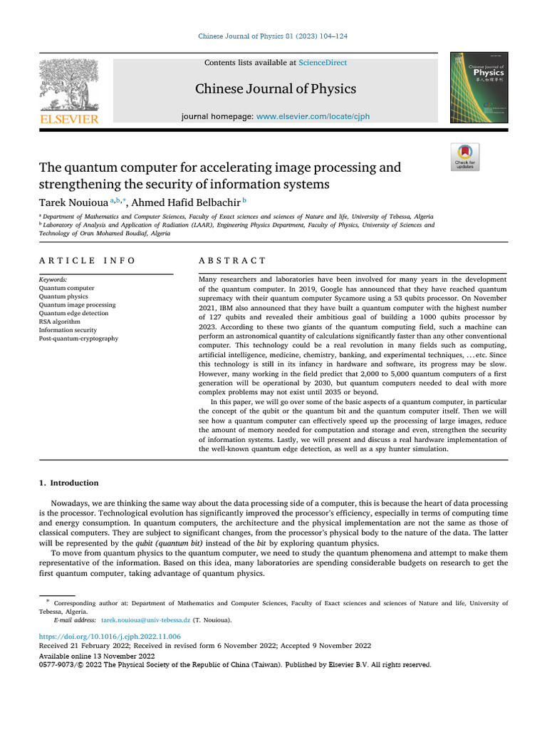 Quantum Computing for Image Processing | PDF | Quantum Computing ...