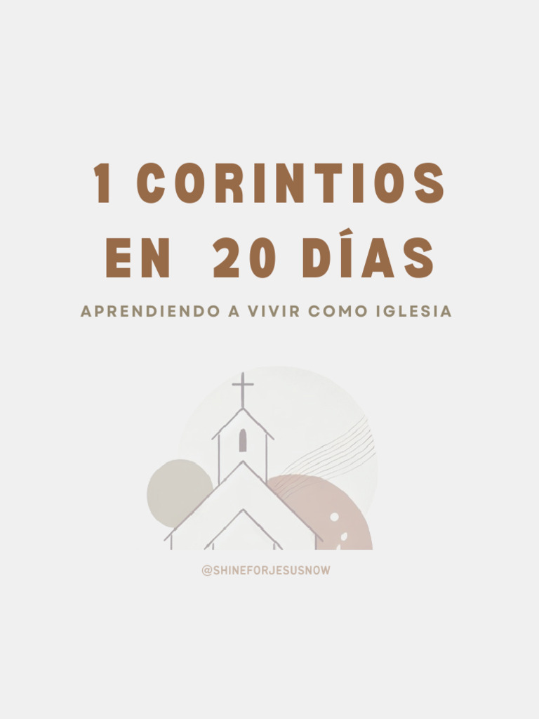 1corintios en 20 Días | PDF | Primera epístola a los corintios | Pablo el apóstol