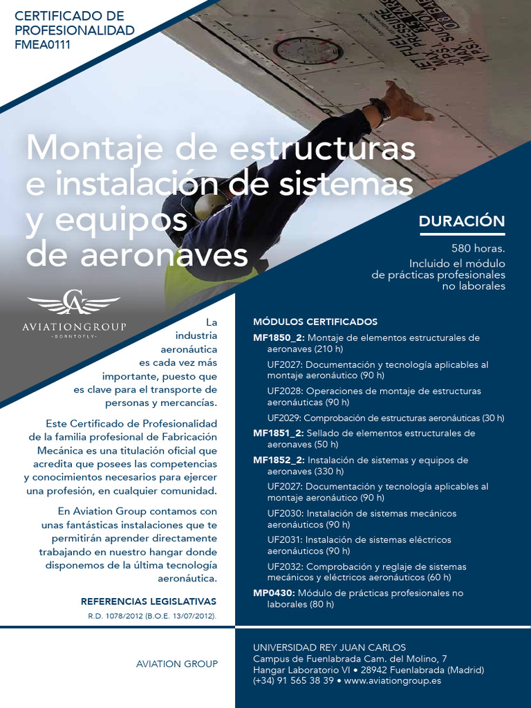 Ficha-CP-Montaje-de-estructuras-e-instalacion-de-sistemas-y-equipos-de-aeronaves-low | PDF ...