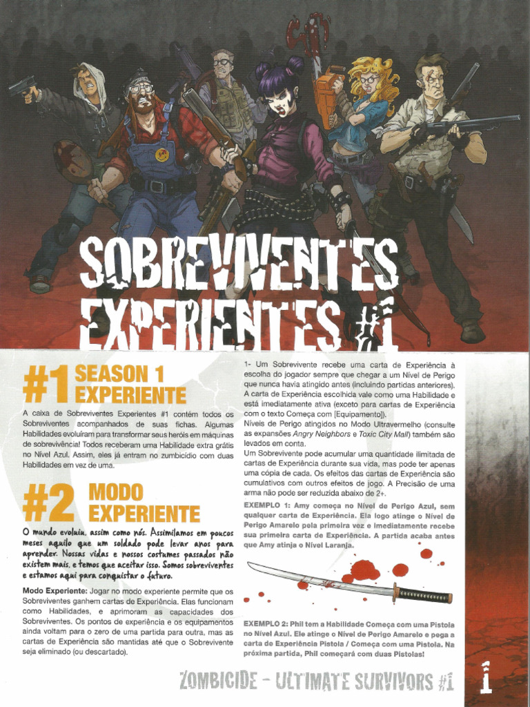 Zombicide Sobrevive Manual Sobreviventes Experient 41344 | PDF