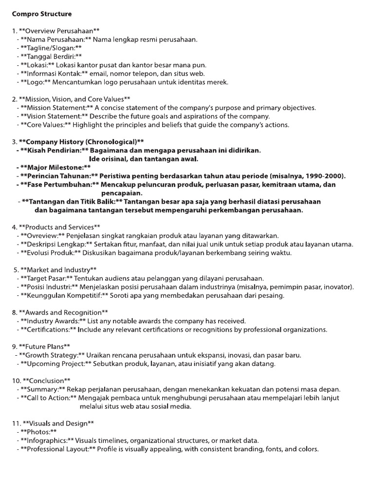 Compro Structure | PDF