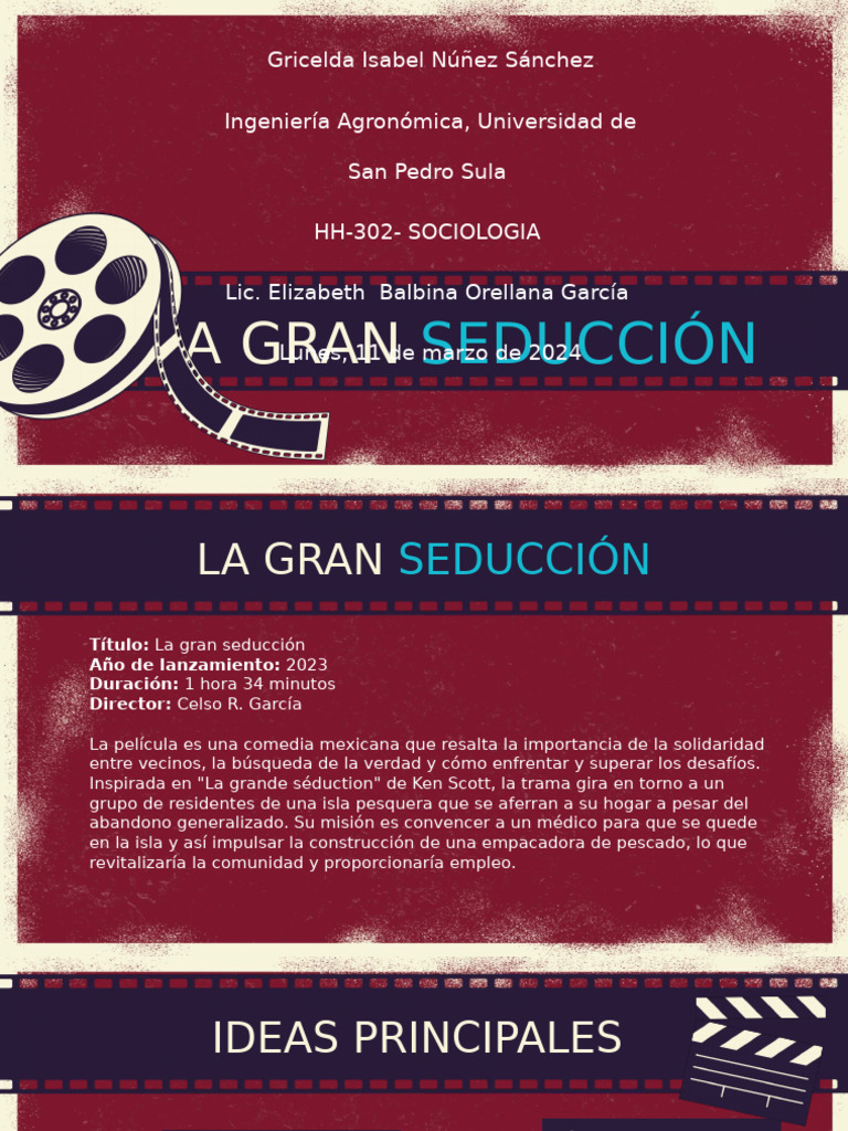 Nuñez_Gricelda_pelicula la gran seduccion | PDF