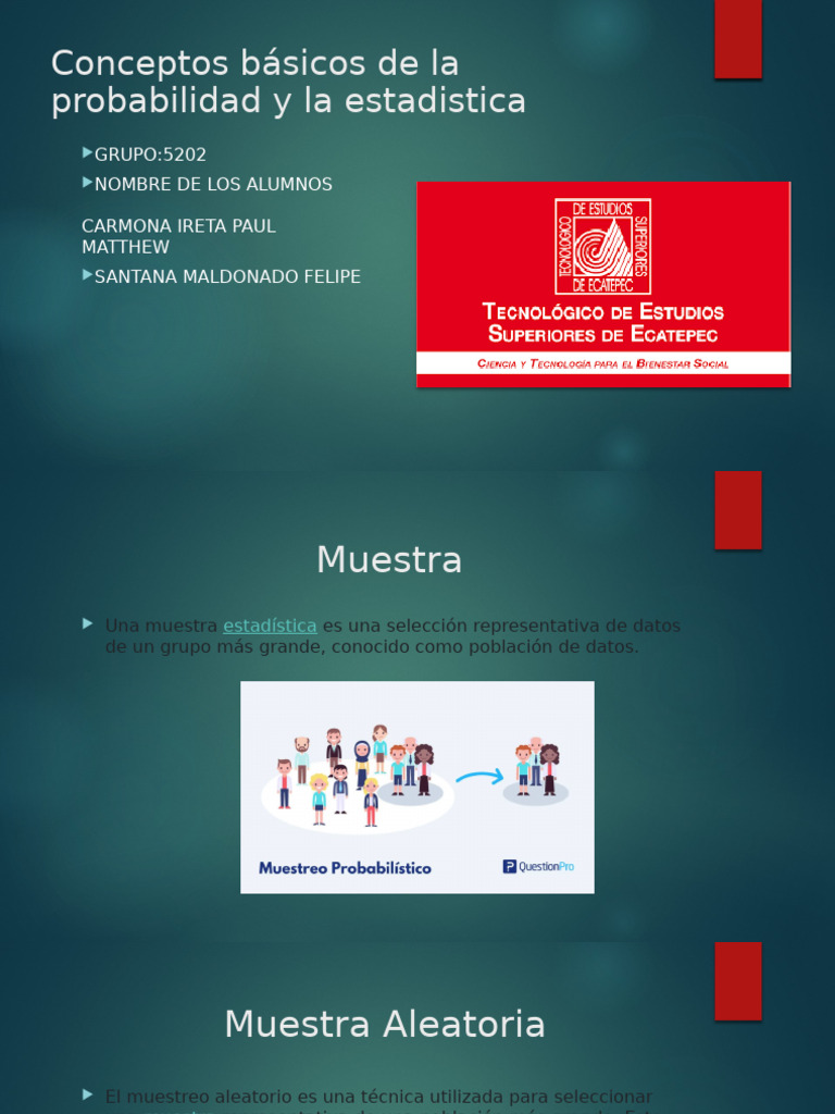 Conceptos Básicos de La Probabilidad y La Estadistica.2 | PDF | Muestreo (Estadísticas ...