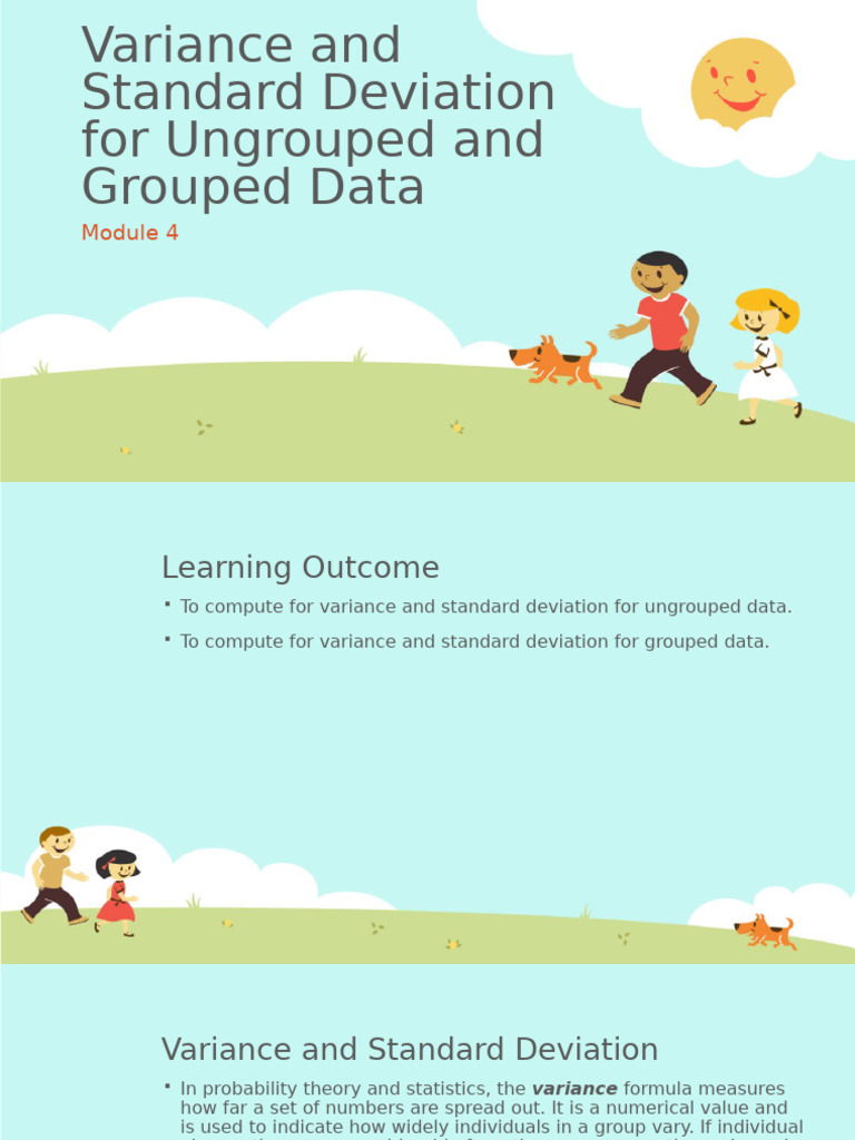 M4. Variance and Standard Deviation For Ungrouped and Grouped Data | PDF | Standard Deviation ...