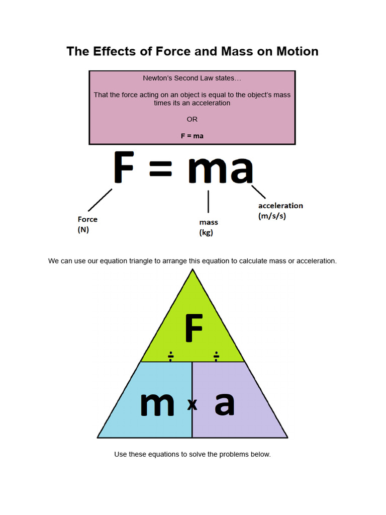 Solving Newton's Second Law Equations | PDF