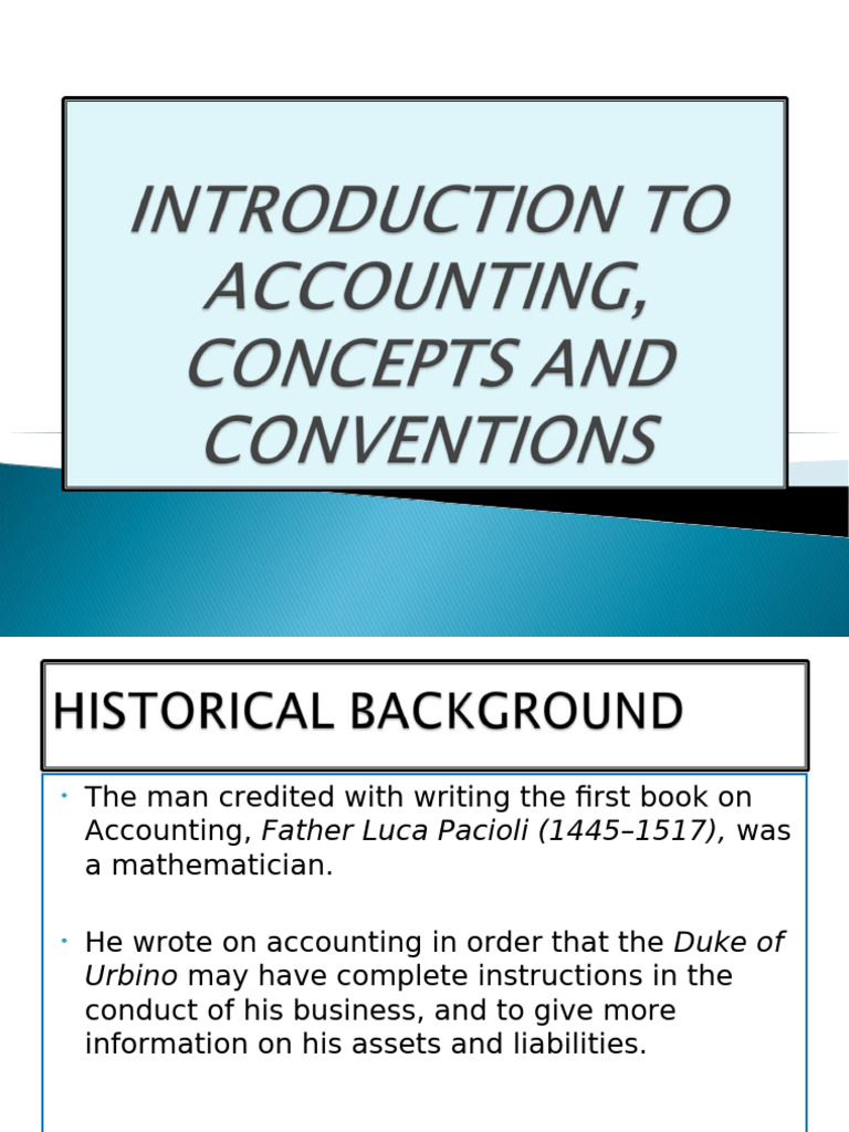 1-Introduction-To Accounting-Concepts-and-Conventions-Part-1 | PDF ...