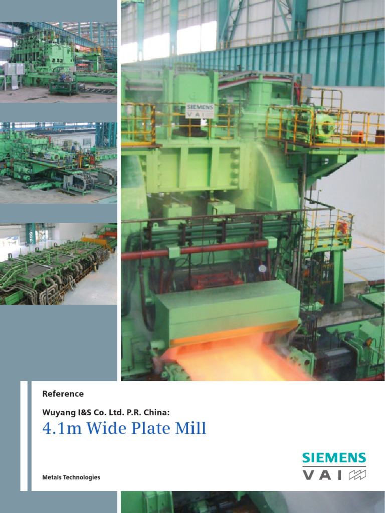 Wuyang 4.1m Wide Plate Mill | PDF | Mechanical Engineering