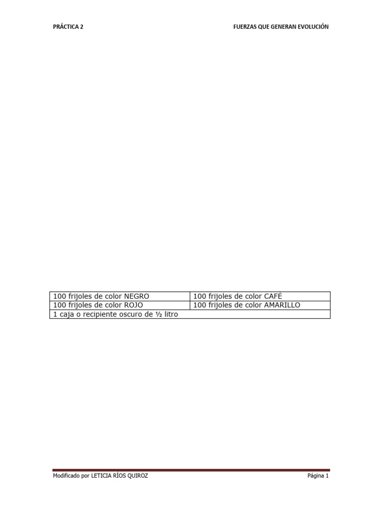 Práctica 4. Deriva Génica | PDF | Evolución | Genética