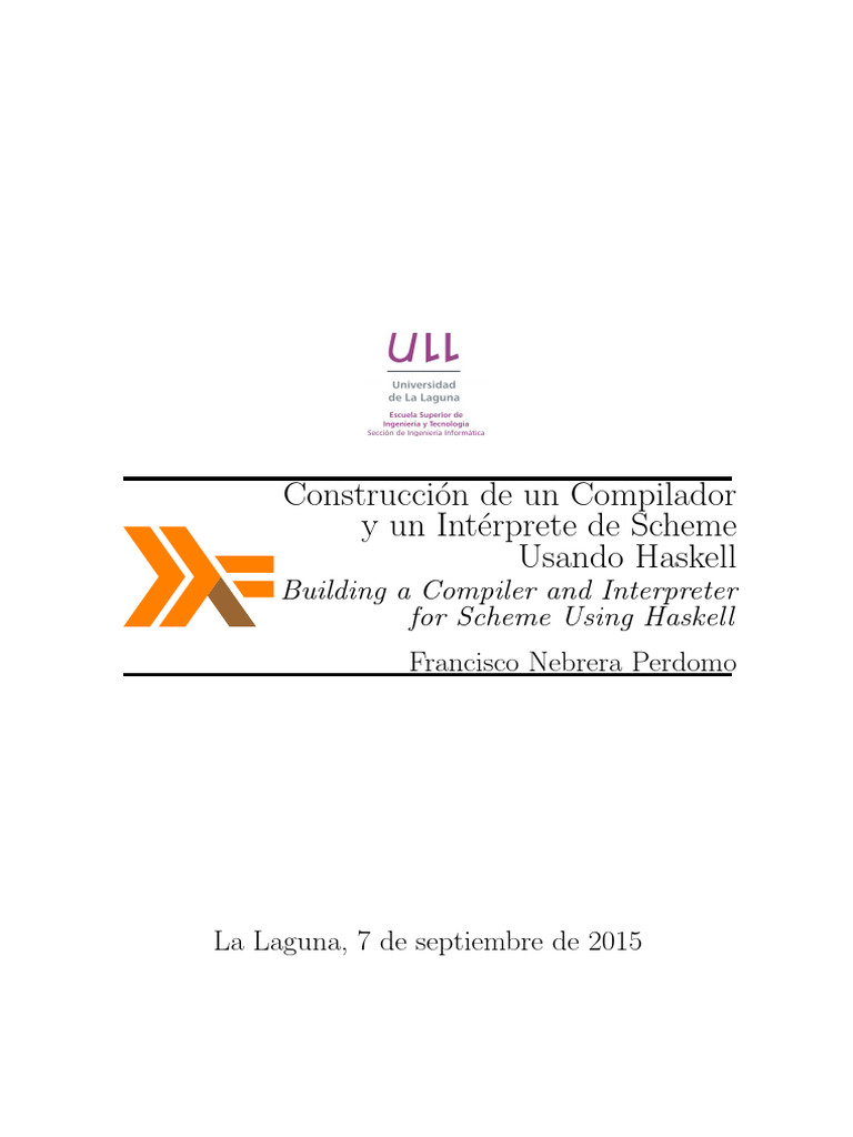Construccion de Un Compilador y Un Interprete de Scheme Usando Haskell | PDF | Programacion ...