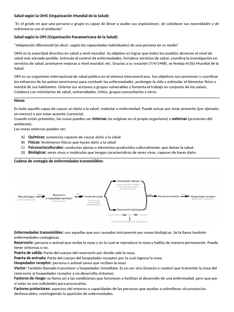 Resumen SADO | PDF | Organización Panamericana de la Salud | Infección