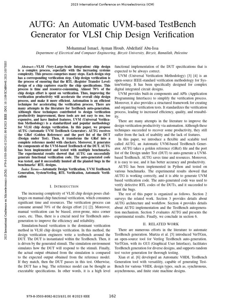 Autganautomaticuvm Basedtestbenchgeneratorforvlsichipdesignverification Pdf Formal 5529
