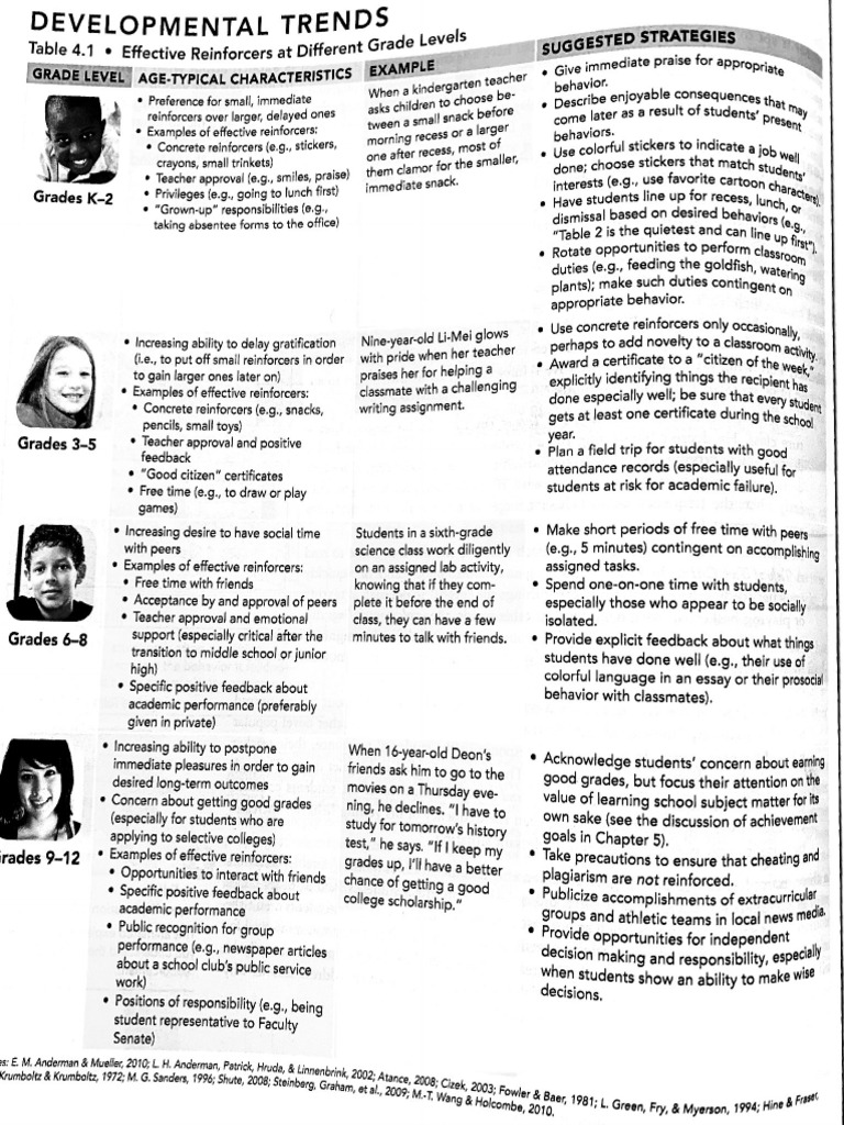 REINFORCERS BY AGE GROUP | PDF