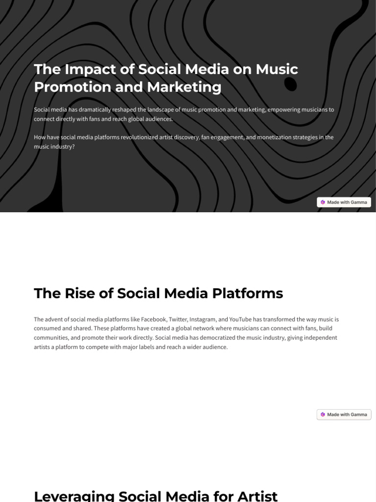 The Impact of Social Media On Music Promotion and Marketing | PDF ...