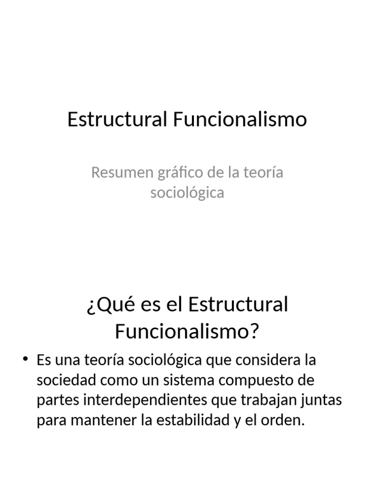 Infografia Estructural Funcionalismo | PDF