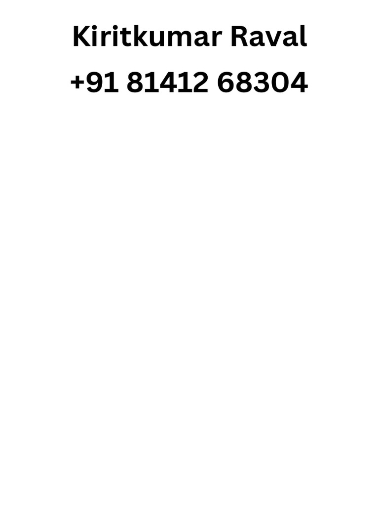 Kiritkumar Raval | PDF