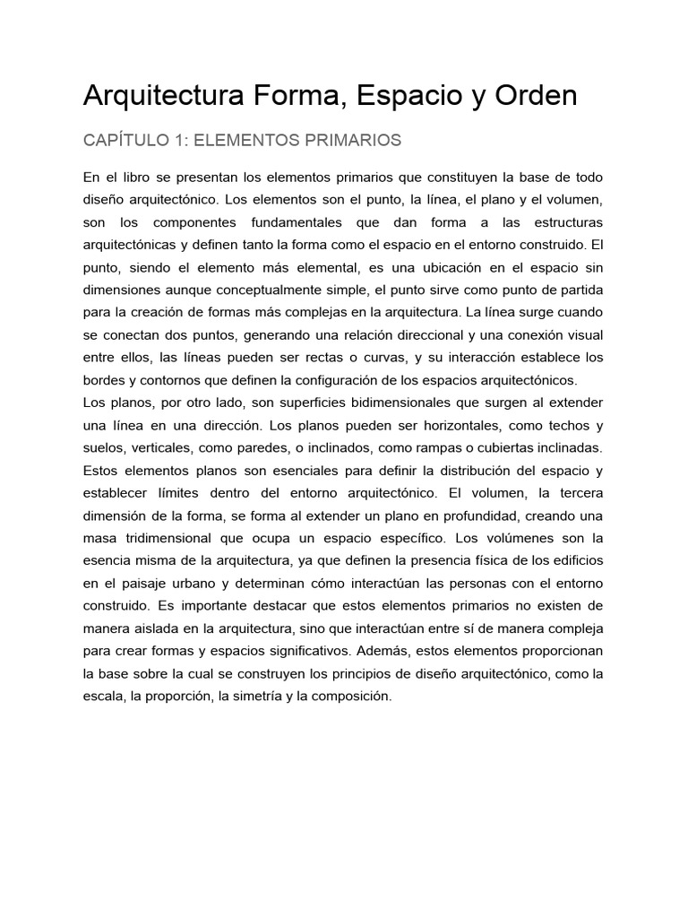 Elementos de Arquitectura: Forma y Espacio | PDF | Diseño | Espacio