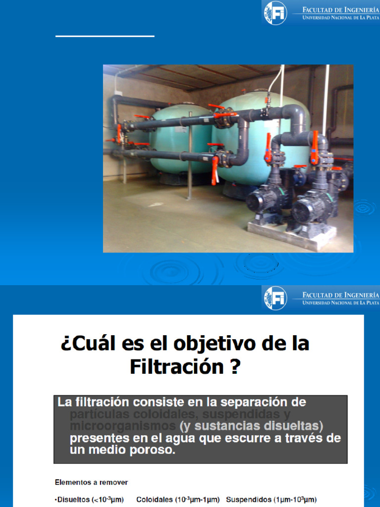 Filtración de Agua: Técnicas y Fórmulas | PDF