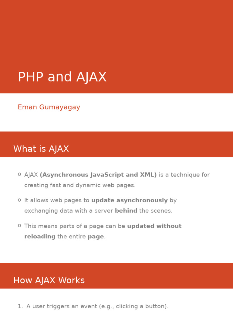 Php and Ajax | PDF | Ajax (Programming) | Networking