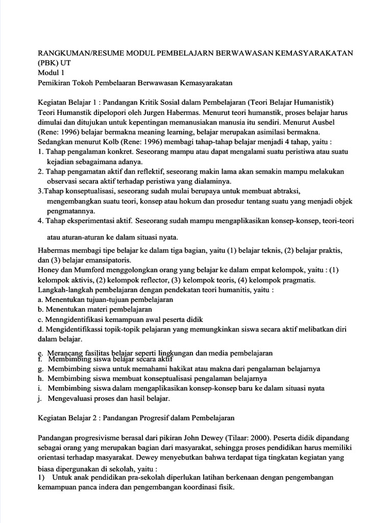 PDF Rangkuman PBK - Compress | PDF