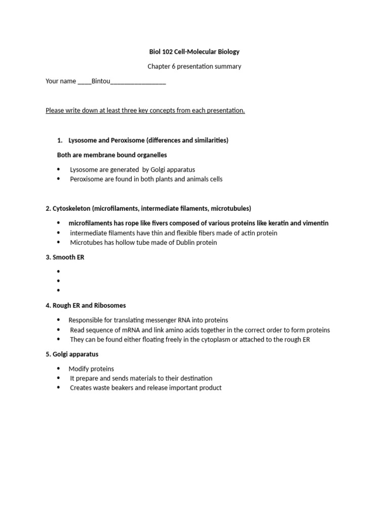 Chapter 6 Presentation Summary | PDF