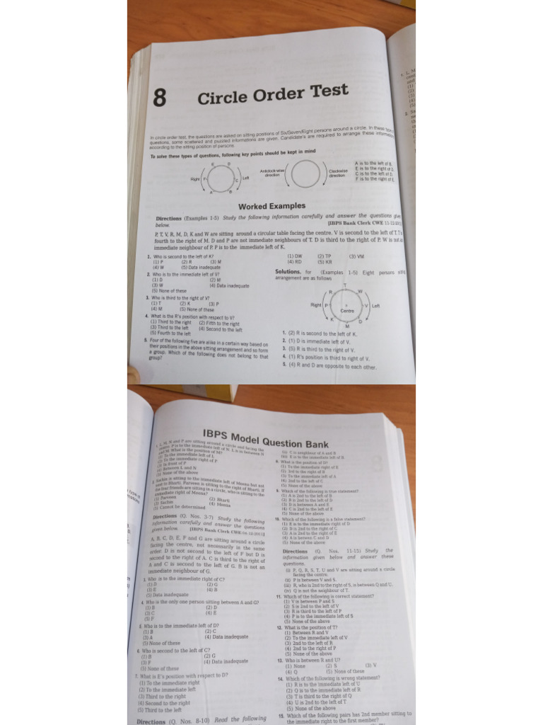 Circle Order Test For Bank | PDF
