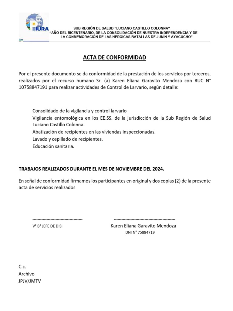 Inspector Noviembre 2024 KGM | PDF