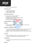 Hospital Sick Sheet Form1 | PDF