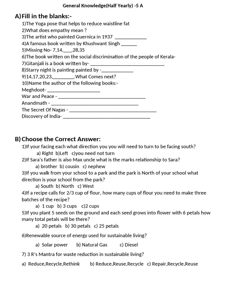 General Knowledge Final Pdf