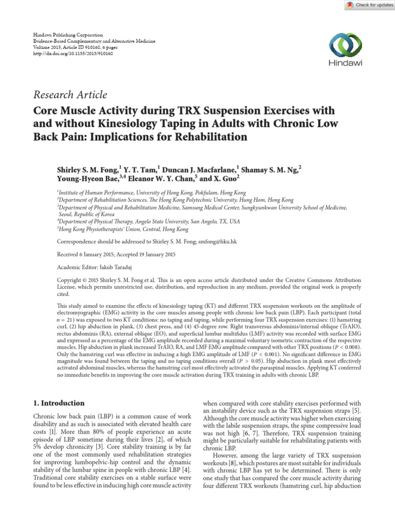 Evidence-Based Complementary and Alternative Medicine - 2015 - Fong ...