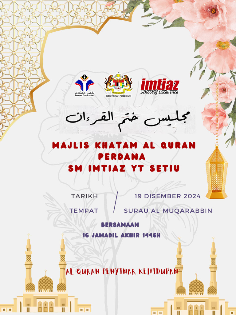 Buku Program Majlis Khatam Perdana 2024 | PDF