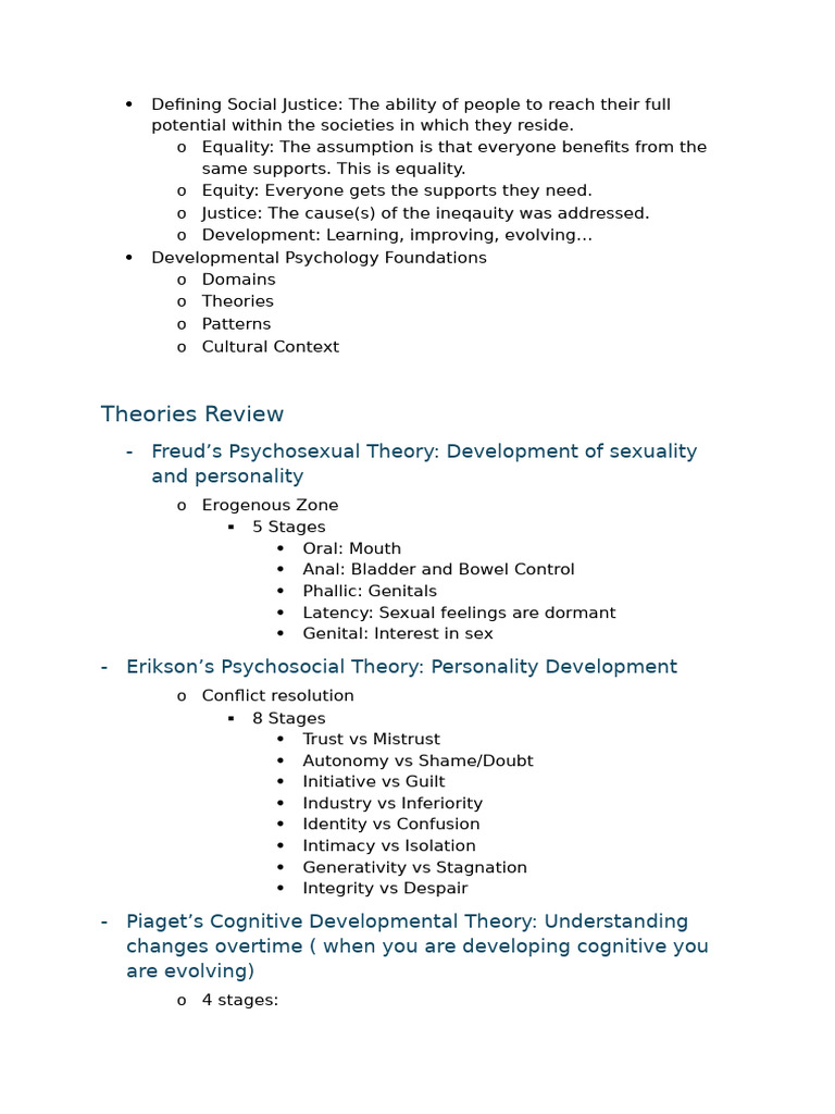 Applied Human Development Notes | PDF | Cognitive Development ...