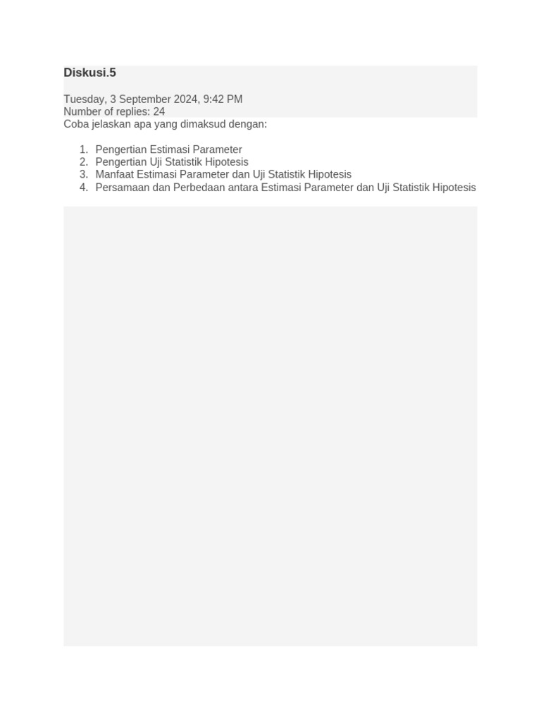 Diskusi 5 Pengantar Statistik Sosial | PDF