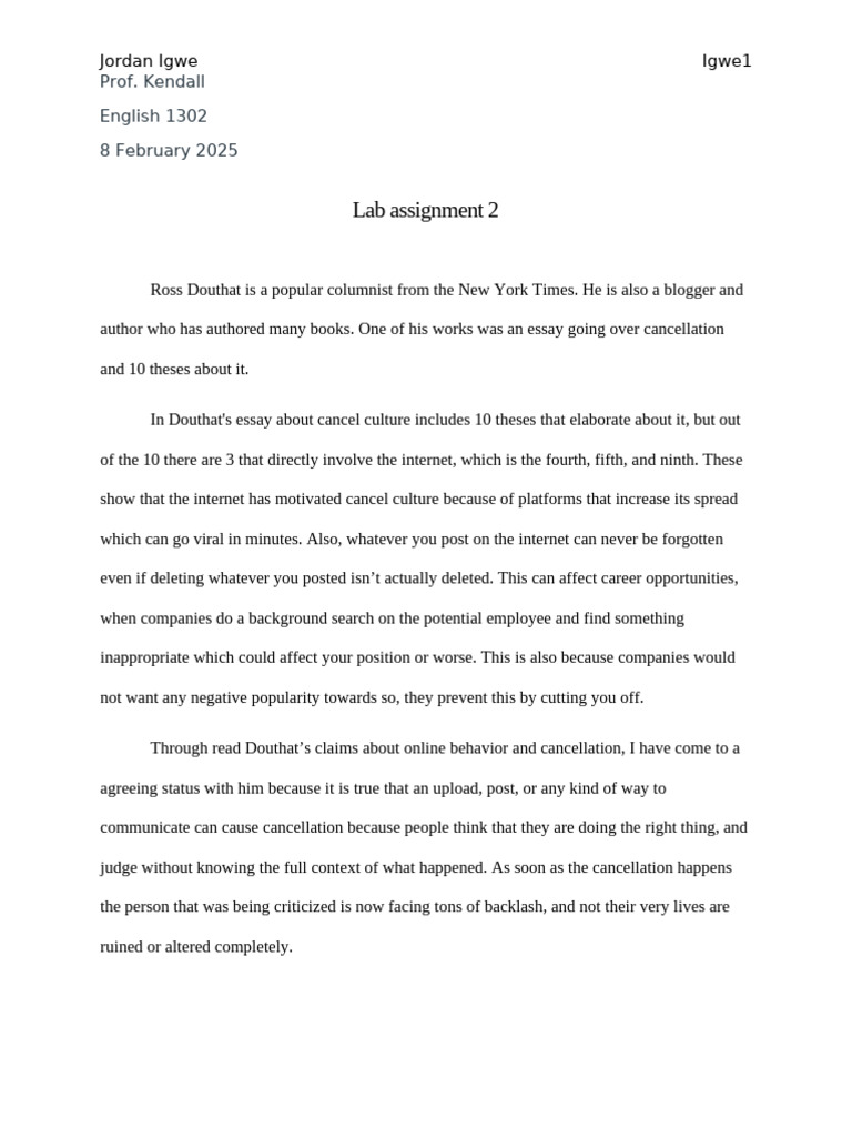 lab assignment 2 | PDF | Internet | Human Communication