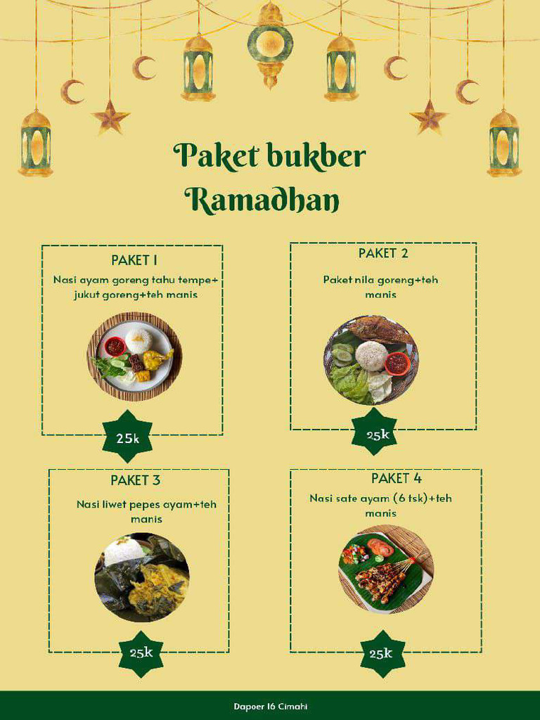 Menu Bukber Dapoer 16 | PDF