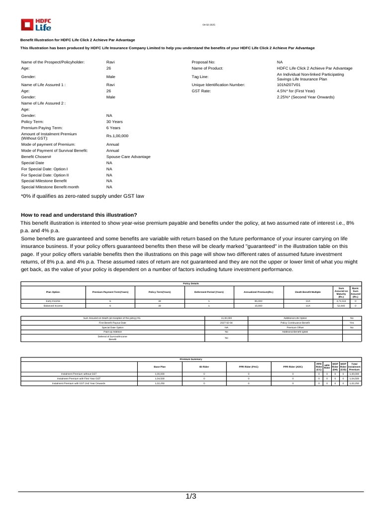 HDFC Life Click 2 Achieve Benefits Guide | PDF | Insurance | Life Insurance