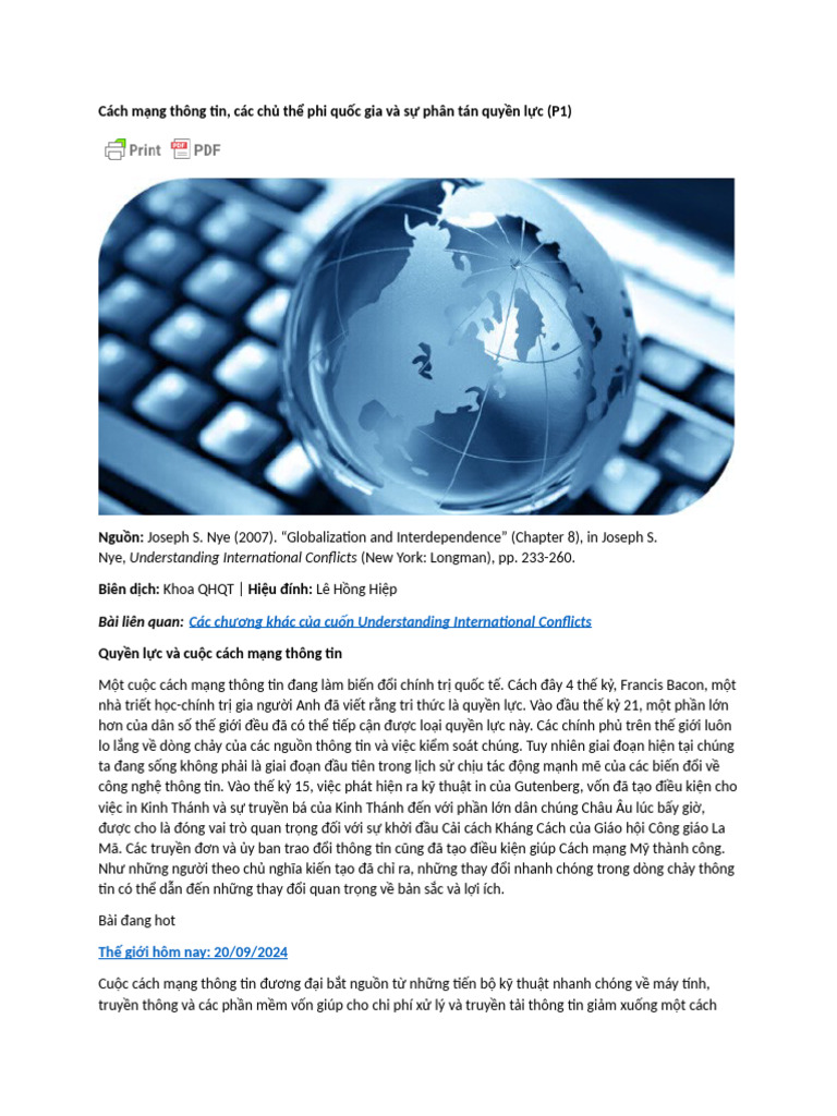 Cách Mạng Thông Tin | PDF