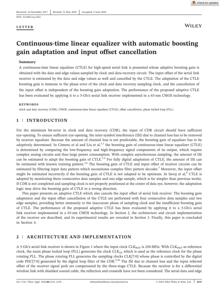 2018-International Journal of Circuit Theory and Applications-Continuous‐time linear equalizer ...