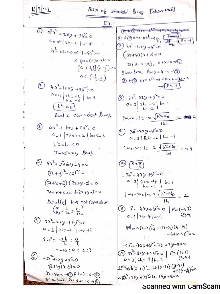 Pair of ST - Lines (Obj) Ex1 - (1 To 50) | PDF