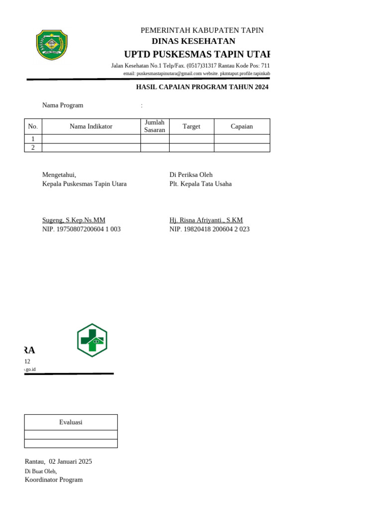 FORMAT RUK TAHUN 2026 | PDF