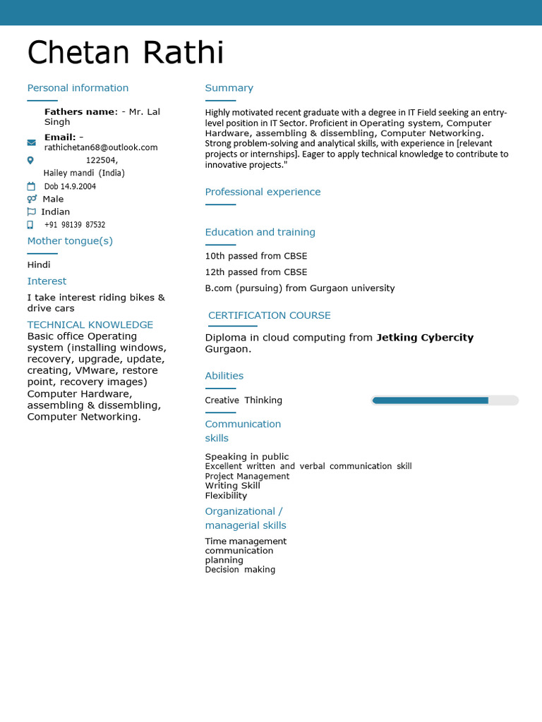 chetan IT Resume | PDF